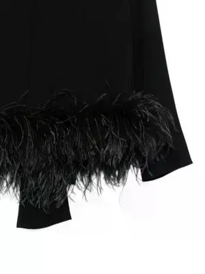 P.a.r.o.s.h Feather-trim Pussy-bow Blouse