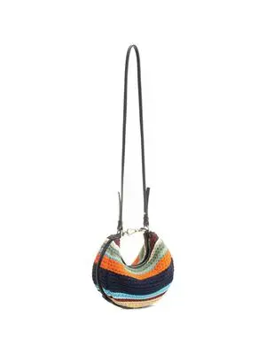 Fendi Graph Striped Crochet Mini Bag