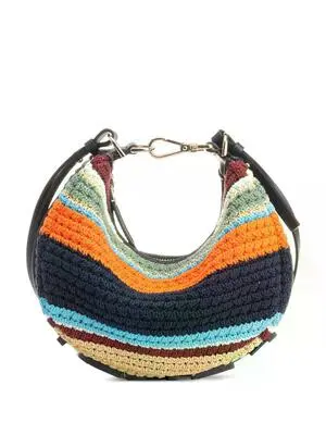 Fendi Graph Striped Crochet Mini Bag