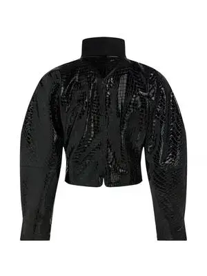 Karl Lagerfeld Karl Studio Croc Leather Jacket
