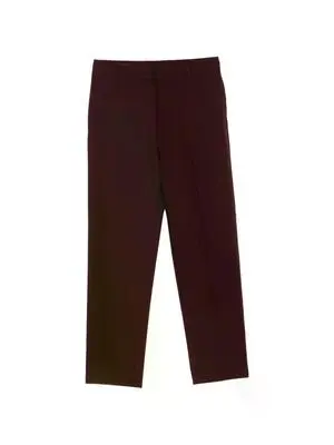 Emporio Armani Pressed-crease Straight-leg Trousers - Purple