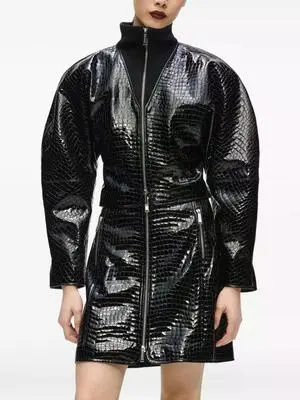 Karl Lagerfeld Croc-effect Leather Skirt