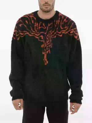 COUNTY OF MILAN Embroidered Crew-neck Sweater - Black