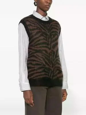 P.a.r.o.s.h Zebra Pattern Knit Vest
