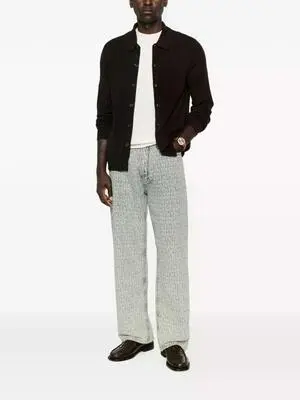 Eric Bompard Jersey-knit Shirt-collar Cardigan
