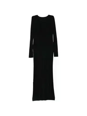 LISA YANG Ribbed-knit Long-sleeve Maxi Dress