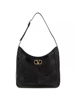 Valentino Garavani Vlogo Chevron-quilted Bag - Black
