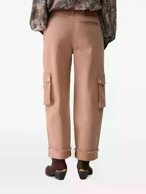 Liu Jo Cotton Cargo Pants With Multiple Pockets - Pink
