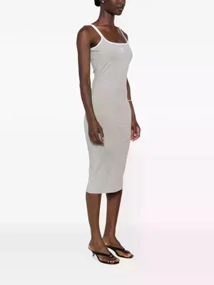 Versace Logo-embroidered Midi Dress