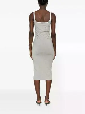 Versace Logo-embroidered Midi Dress