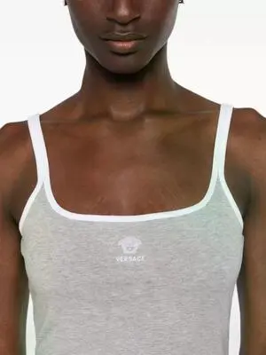 Versace Logo-embroidered Midi Dress