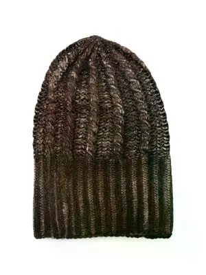 Avant Toi Cable-knit Ribbed Beanie Hat