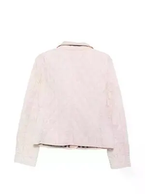Burberry 2010s Diamond-quilted Peter Pan Collar Jacket - Pink