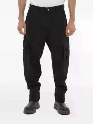 COUNTY OF MILAN Embroidered-logo Cargo Pants - Black