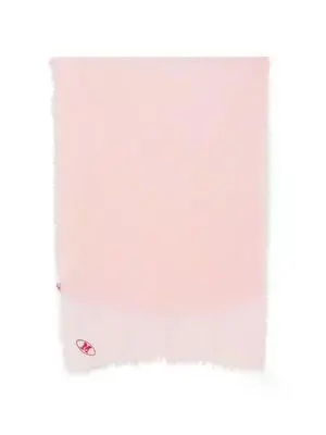 Missoni Logo-embroidered Frayed Scarf