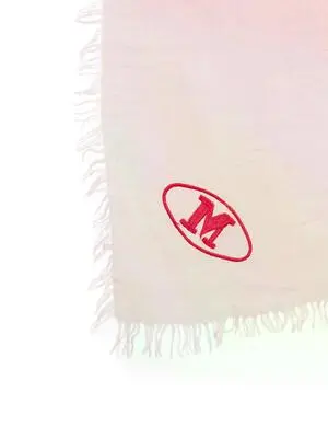 Missoni Logo-embroidered Frayed Scarf