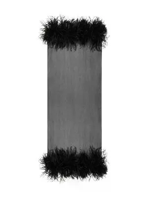 TALLER MARMO Dita Spirito Stole Feather Scarf - Black