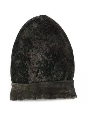 Avant Toi Turn-up Brim Beanie Hat - Grey