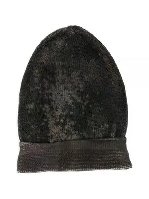 Avant Toi Turn-up Brim Beanie Hat - Grey