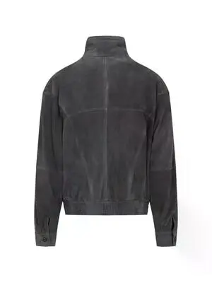 Giorgio Armani Suede-finish Button-up Leather Jacket
