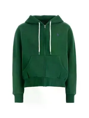 Polo Ralph Lauren Zip-up Logo-embroidered Hoodie - Green