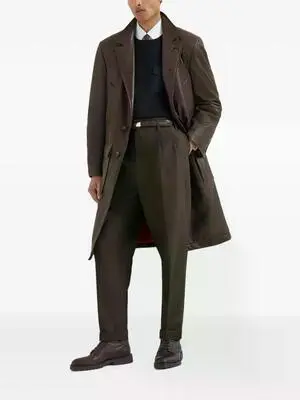 Brunello Cucinelli Virgin-wool Diagonal Trousers With Double Pleats