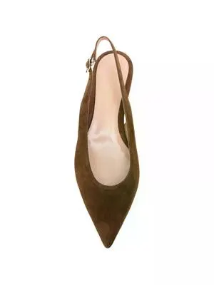 GIANVITO ROSSI Slingback Pointed-toe Ballet Flats