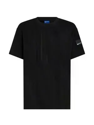 Karl Lagerfeld Ribbed-knit Logo-patch T-shirt