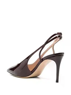 Casadei Patent Finish Slingback Pumps - Red