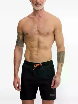 NAPAPIJRI Logo-patch Drawstring Swim Shorts - Black