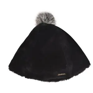OWEN BARRY Toscana Beanie Hat With Pom - Black