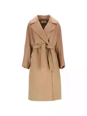 Max Mara Double-breasted Belted Coat - Neutrals