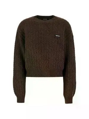 ROTATE BY BIRGER CHRISTENSEN Cable-knit Logo Patch Sweater