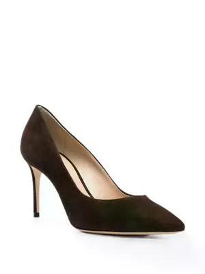 Casadei Pointed-toe Suede Pumps - Brown
