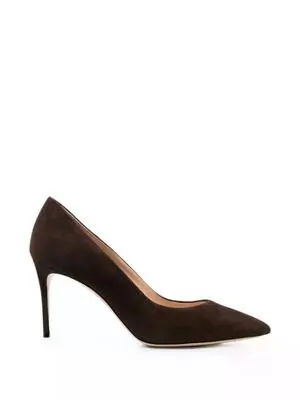 Casadei Pointed-toe Suede Pumps - Brown