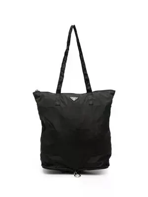 Prada Logo-plaque Tote Bag - Black