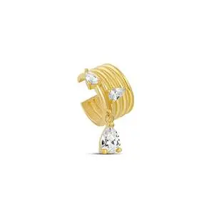 SHYMI Pear Drop Fluted Ear Cuff - Gold
