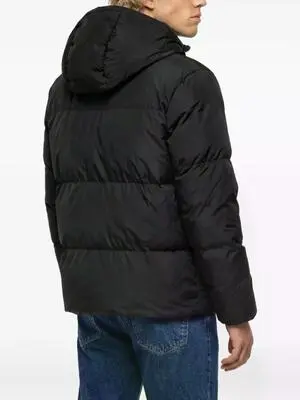 Karl Lagerfeld Logo-print Hooded Puffer Jacket - Black