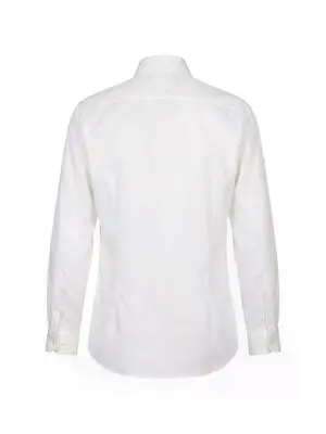 Giorgio Armani Textured-finish Long-sleeve Shirt - White