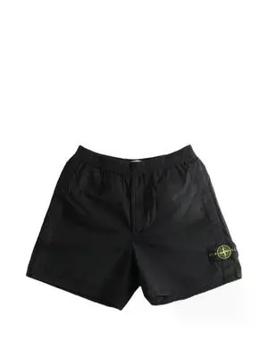 Stone Island Stretch Cotton Tela 'paracadute' Bermuda Shorts - Black