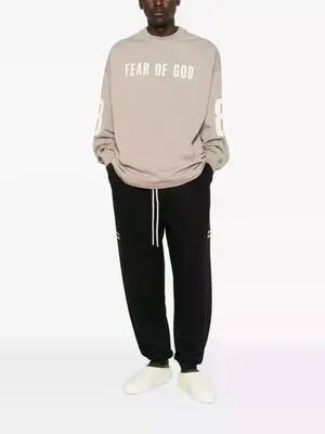 Fear Of God Logo-print Long-sleeve T-shirt - Neutrals