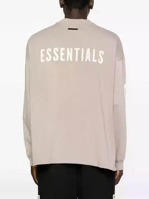 Fear Of God Logo-print Long-sleeve T-shirt - Neutrals