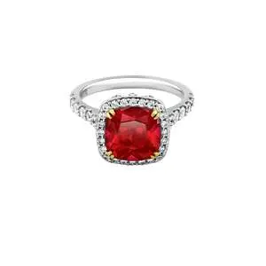 Arte Madrid Casa Real Fleur-de-lis Ring - Red