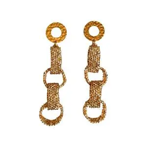ILIANA ARRAZOLA Gold / Silver Bold Chunky Link Earrings, Gold - Gold/silver