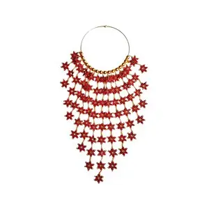 ILIANA ARRAZOLA Red / Gold Waterfall Blossom Necklaces, Red - Red/gold