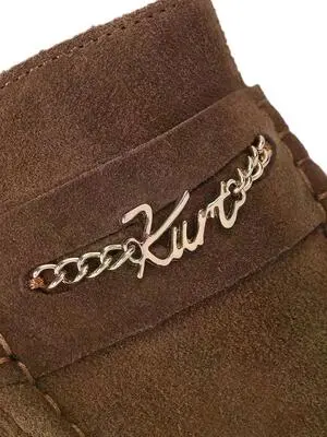 Kurt Geiger Logo Plaque Suede Loafers