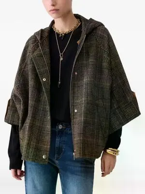 Liu Jo Hooded Cape With Quilted Inserts