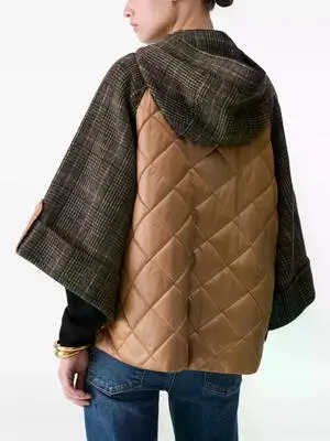 Liu Jo Hooded Cape With Quilted Inserts