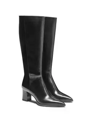Santoni Pointed-toe Block-heel Boots