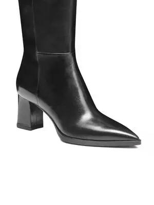 Santoni Pointed-toe Block-heel Boots